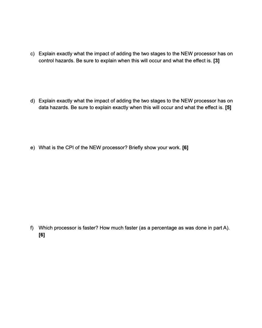 Solved Problem 5: New Pipeline Benchmarks (25 points, Group) | Chegg.com