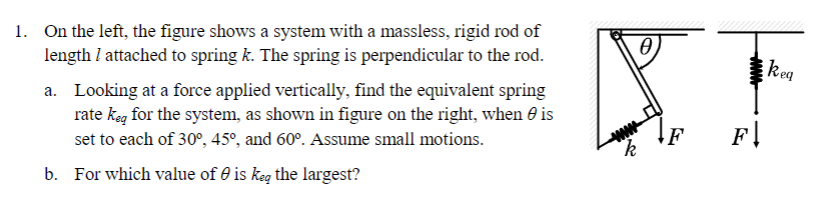 Solved WM keq 1. On the left, the figure shows a system with | Chegg.com