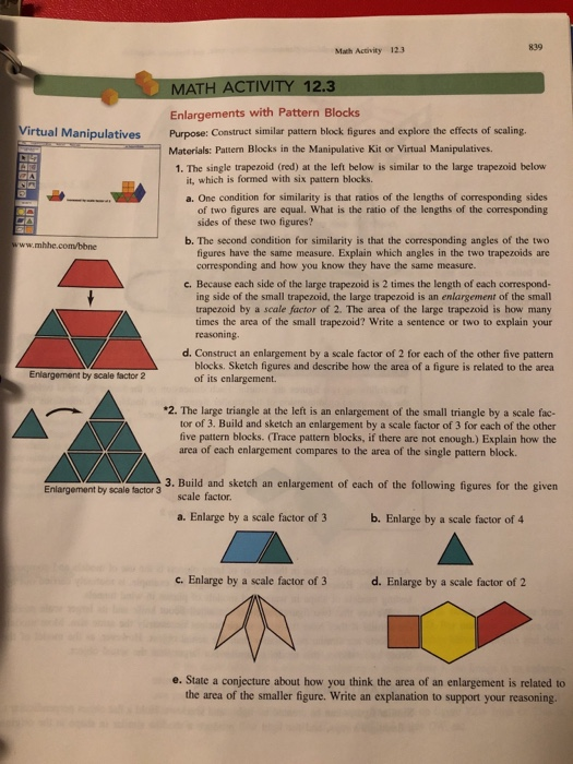 Solved 839 Math Activity 12.3 MATH ACTIVITY 12.3 | Chegg.com