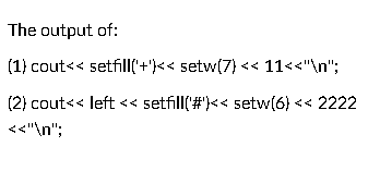 Solved The output of: (1) cout