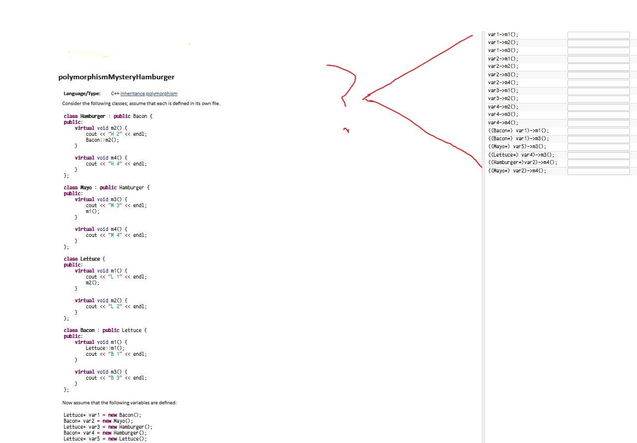 Solved polymorphismMysteryHamburger Language/Type: C++ | Chegg.com