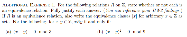 Solved AdDitional ExErcise 1. For the following relations R | Chegg.com