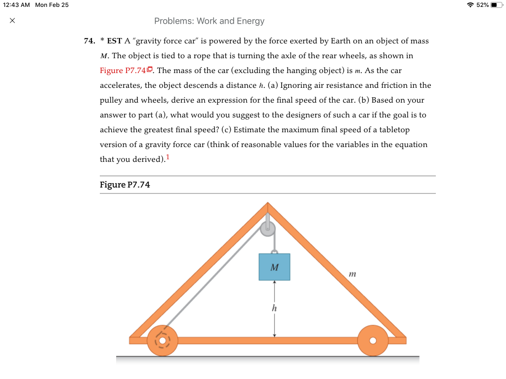 Solved *EST A "gravity force car" is powered by the force | Chegg.com
