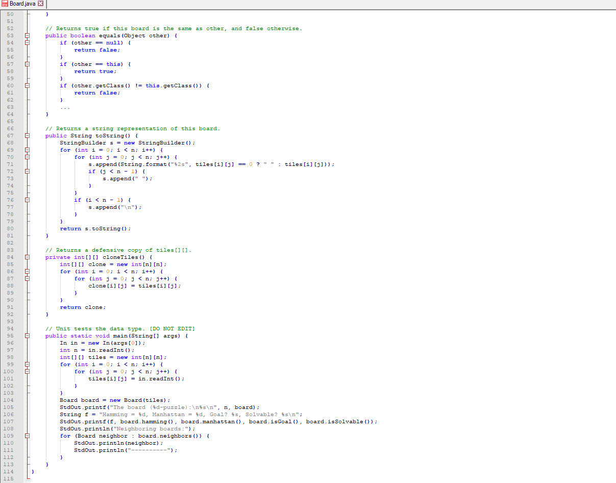 Project 4 (8 Puzzle) This document only contains the | Chegg.com