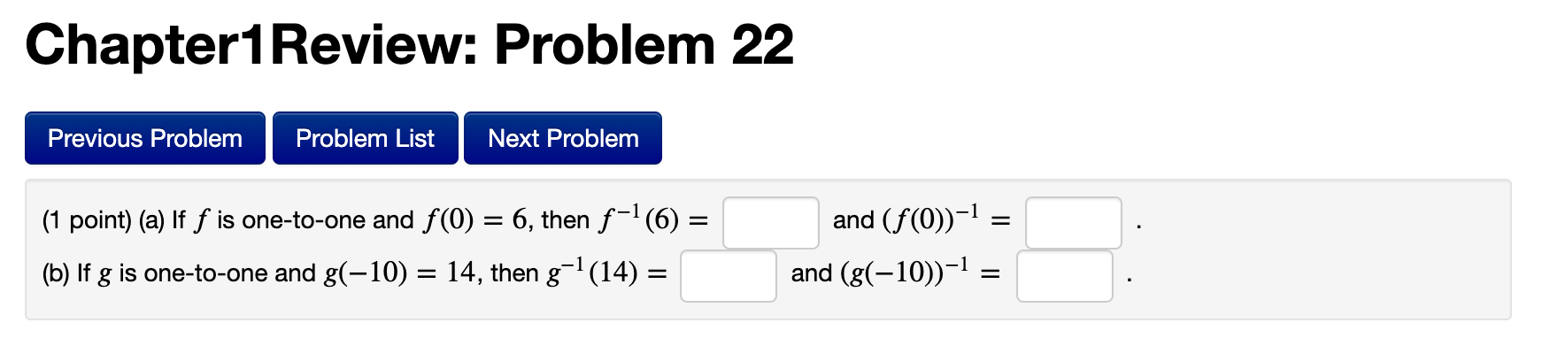 Solved Chapter1 Review: Problem 22 Previous Problem Problem | Chegg.com