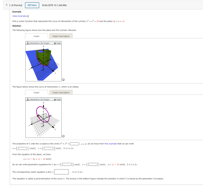 Solved The projection of C onto the xy-plane is the circle | Chegg.com