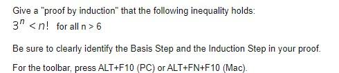 Solved Give a "proof by induction" that the following | Chegg.com
