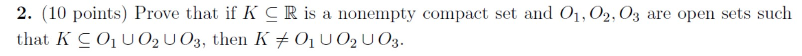 Solved 2. (10 points) Prove that if K CR is a nonempty | Chegg.com
