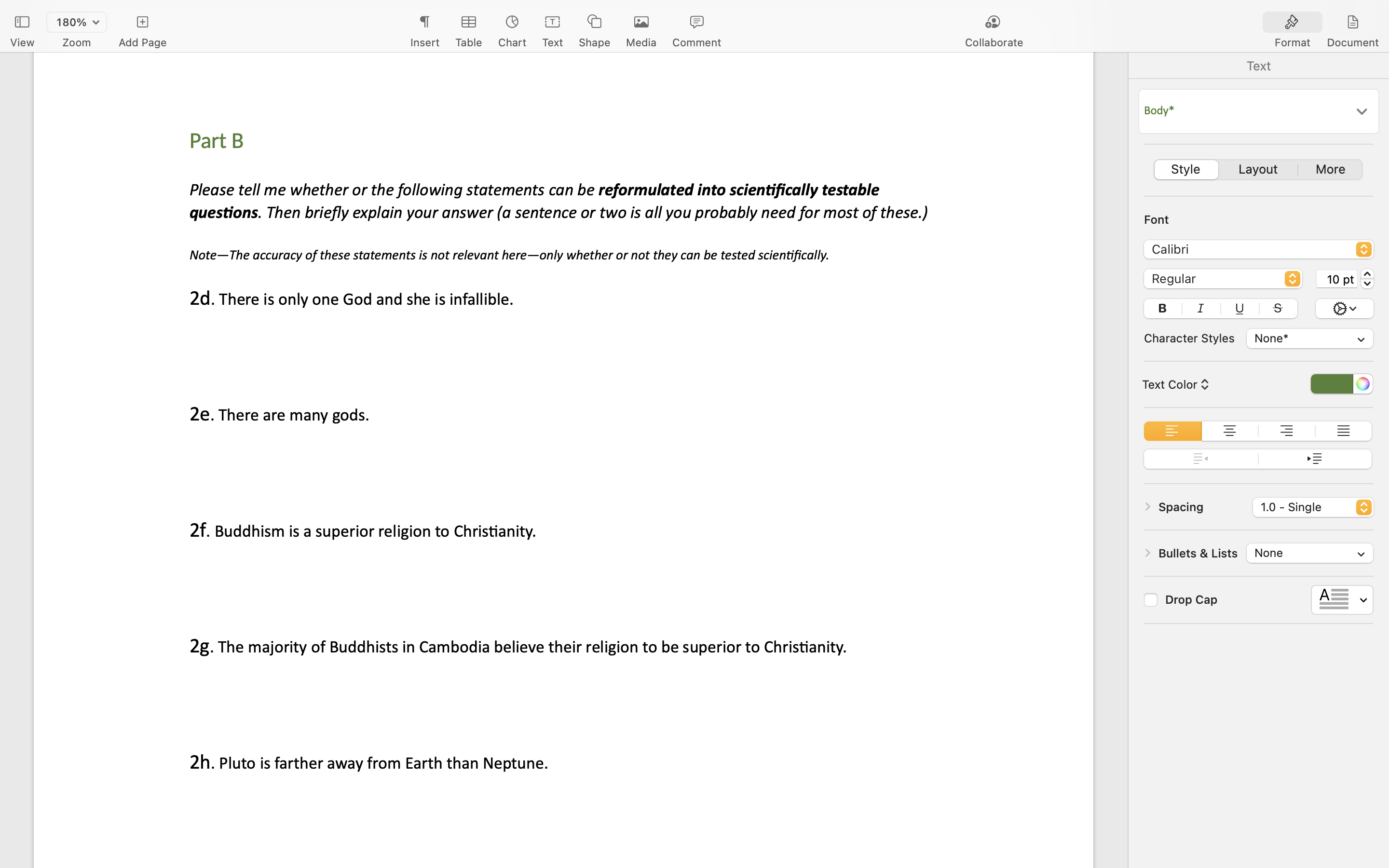 Solved 238% + पा T View Zoom Add Page Insert Table Chart | Chegg.com