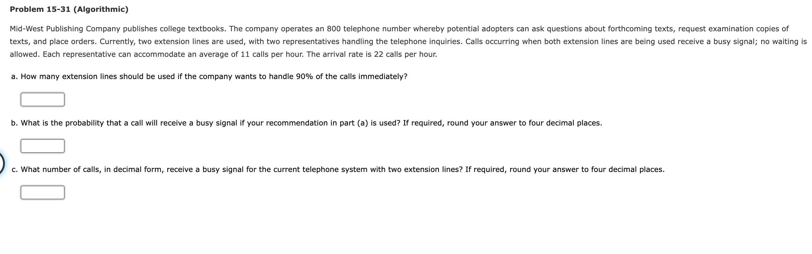 Solved allowed. Each representative can accommodate an | Chegg.com