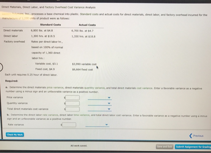 Solved Direct Materials, Direct Labor, and Factory Overhead | Chegg.com