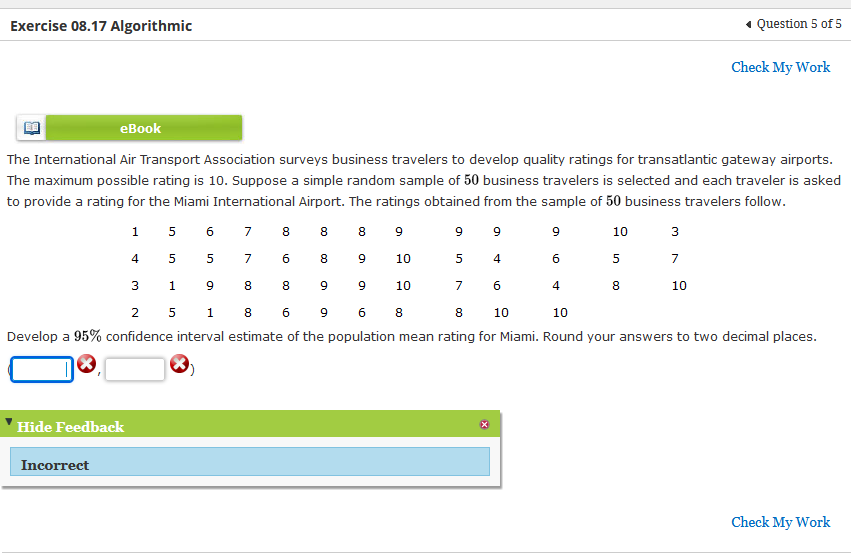 Solved Exercise 08.17 Algorithmic Question 5 of 5 Check My | Chegg.com