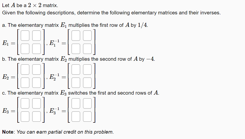 Solved Let A be a 2×2 matrix. Given the following | Chegg.com