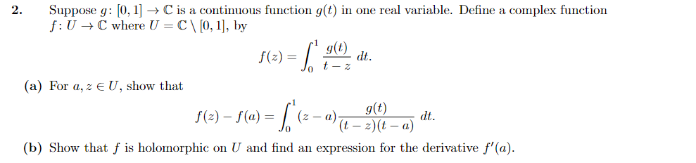 Solved Suppose G 01 →c Is A Continuous Function Gt In 