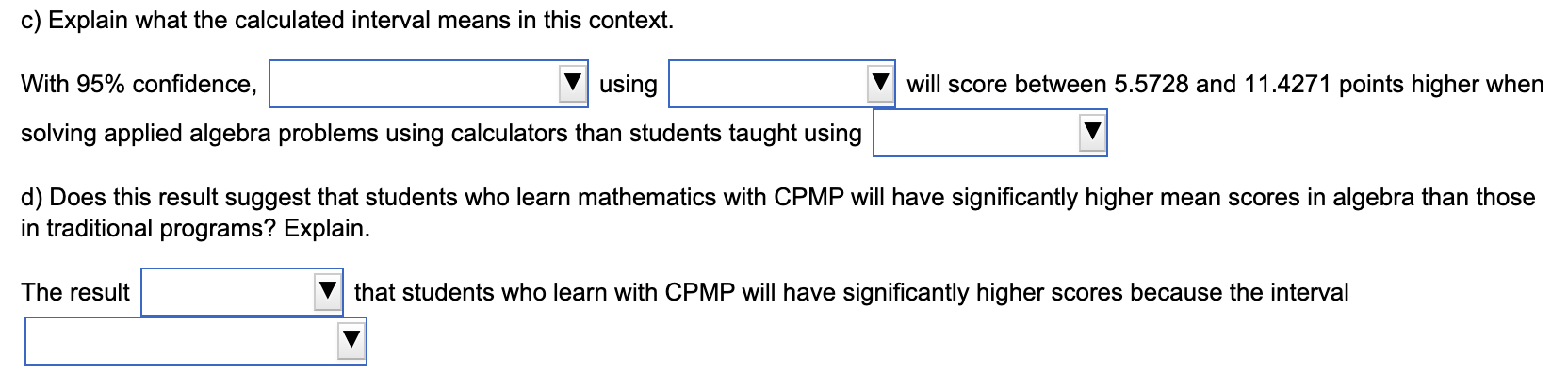 Solved The Core Plus Mathematics Project (CPMP) is an | Chegg.com