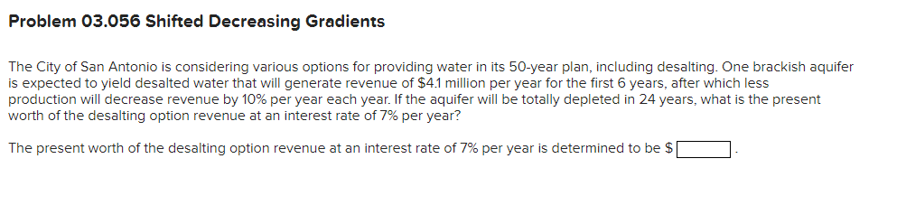Solved Problem 03.056 Shifted Decreasing Gradients The City | Chegg.com