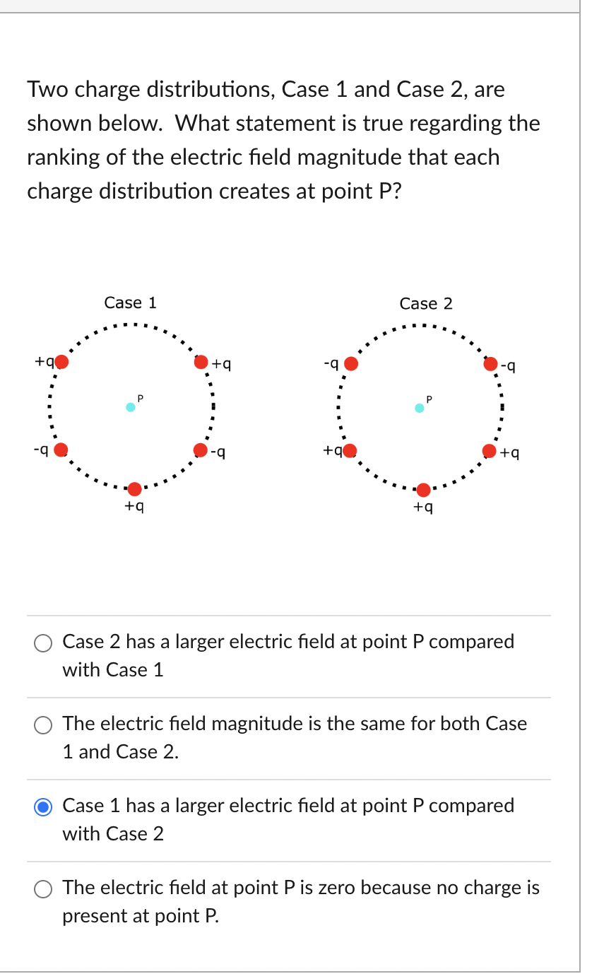 Solved Two charge distributions, Case 1 and Case 2, are | Chegg.com