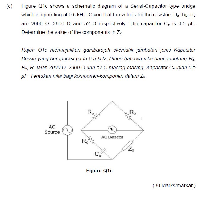 Solved Figure Q1c shows a schematic diagram of a | Chegg.com