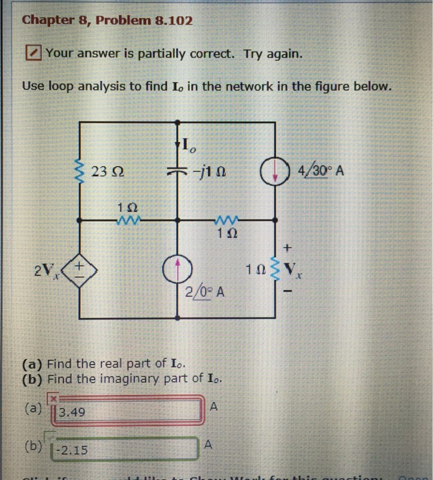 Solved Chapter 8, Problem 8.102 図Your answer is partially | Chegg.com