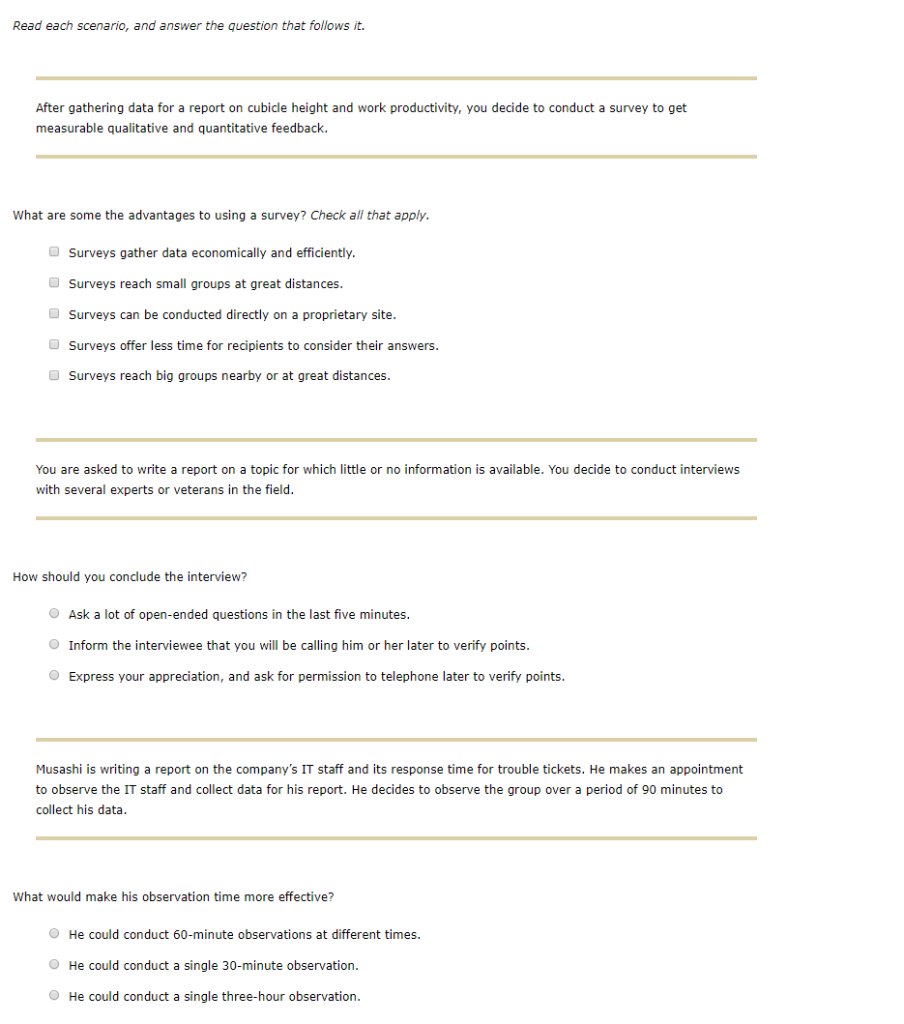 Solved Read each scenario, and answer the question that | Chegg.com
