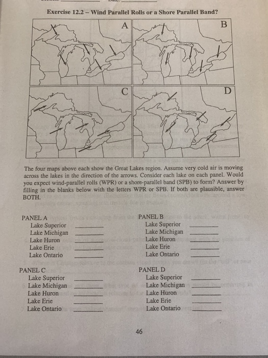 Solved Exercise 12.2- Wind Parallel Rolls or a Shore | Chegg.com