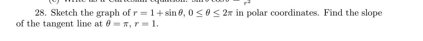Solved sketch the graph pf r = 1+sintheta, 0