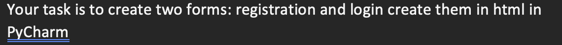 Solved Your task is to create two forms: registration and | Chegg.com
