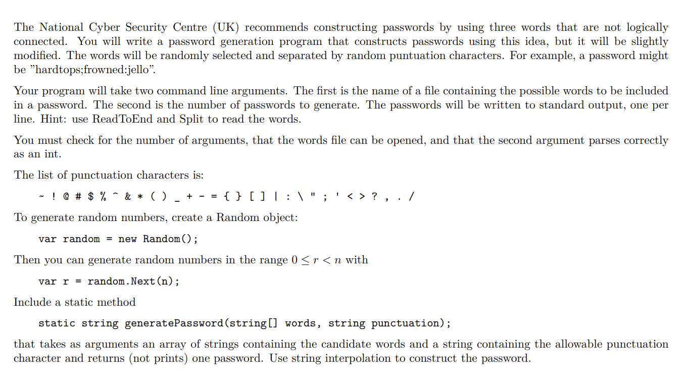Solved The National Cyber Security Centre (UK) recommends | Chegg.com