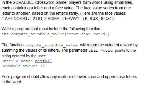 Solved In the SCRABBLE Crossword Game, players form words | Chegg.com