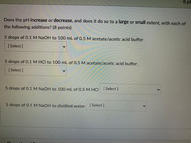 Solved Does the pH increase or decrease, and does it do so | Chegg.com