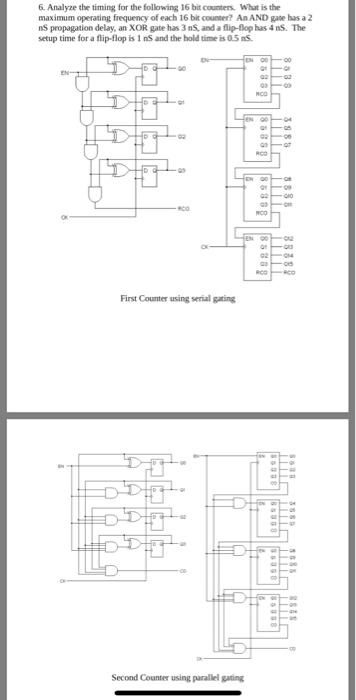 Solved 6. Analyze the timing for the following 16 bit | Chegg.com