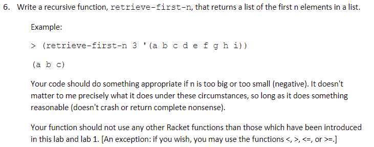 Solved [RACKET] Note: by this point the labs have only | Chegg.com