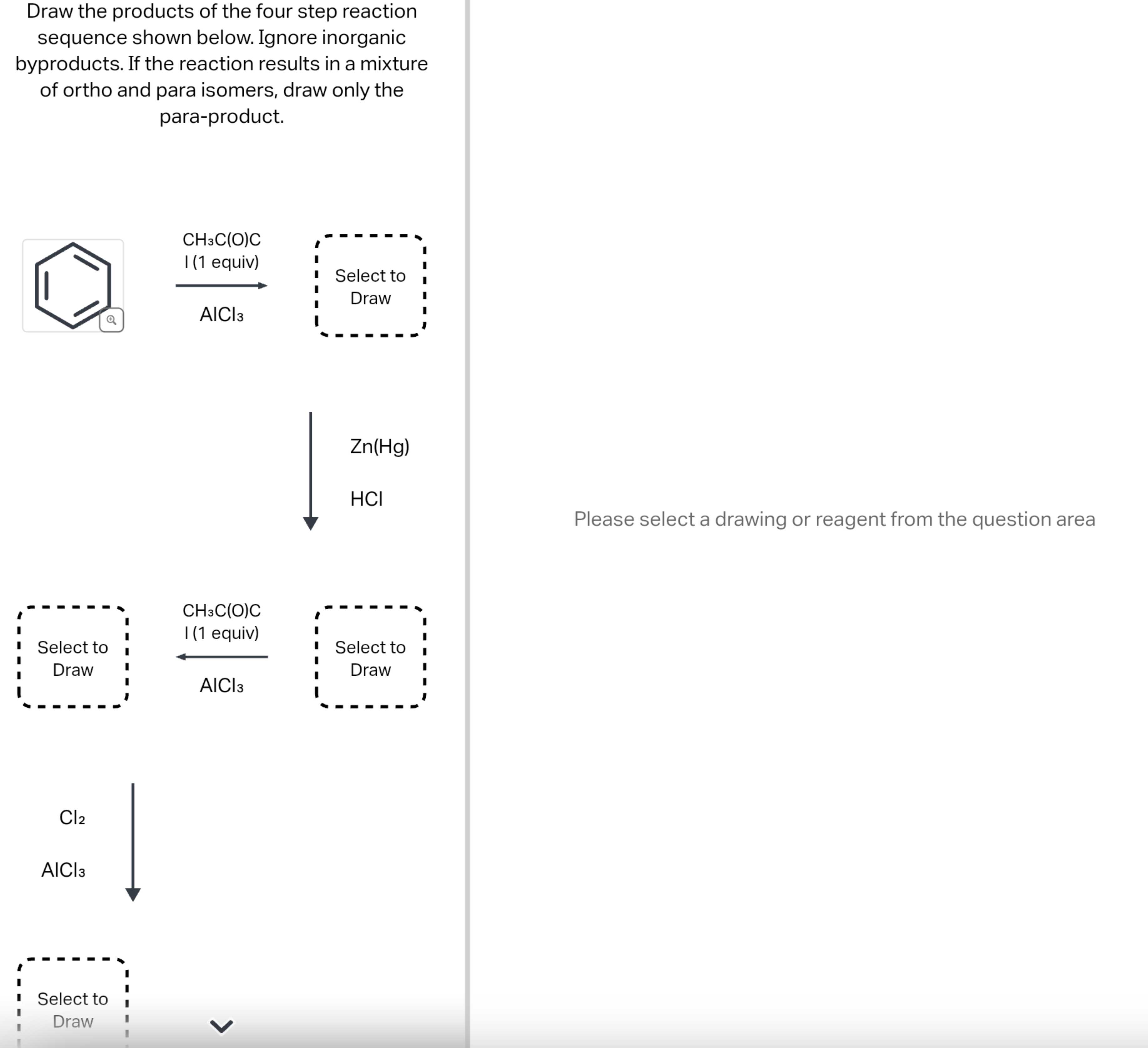 Solved Draw the products of the four step reactionsequence | Chegg.com