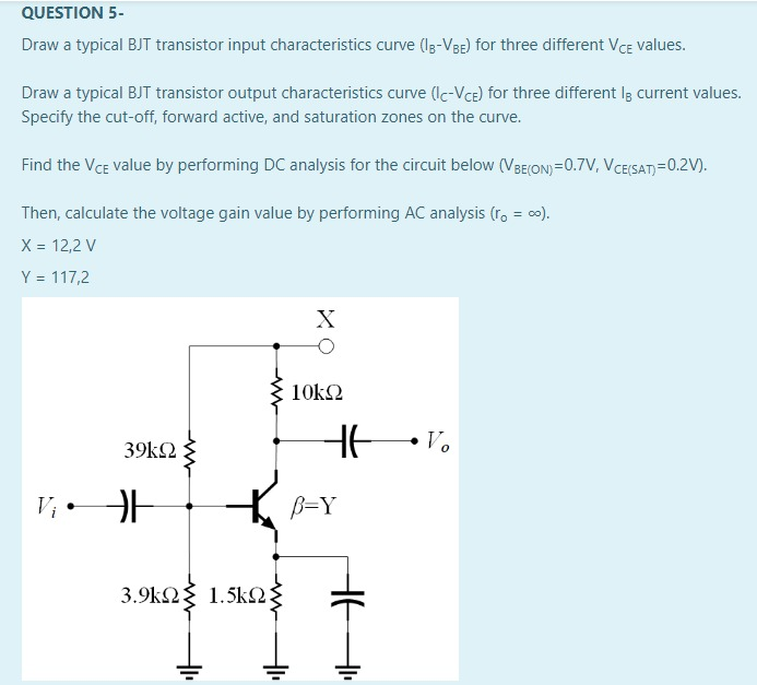 Solved QUESTION 5- Draw a typical BJT transistor input | Chegg.com