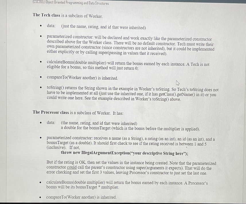 Solved Page 1 of 6 C EL (CSC205) Object Oriented Programming | Chegg.com