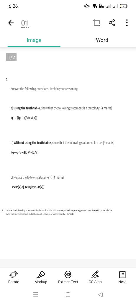 Solved 1. Answer the following questions. Explain your | Chegg.com