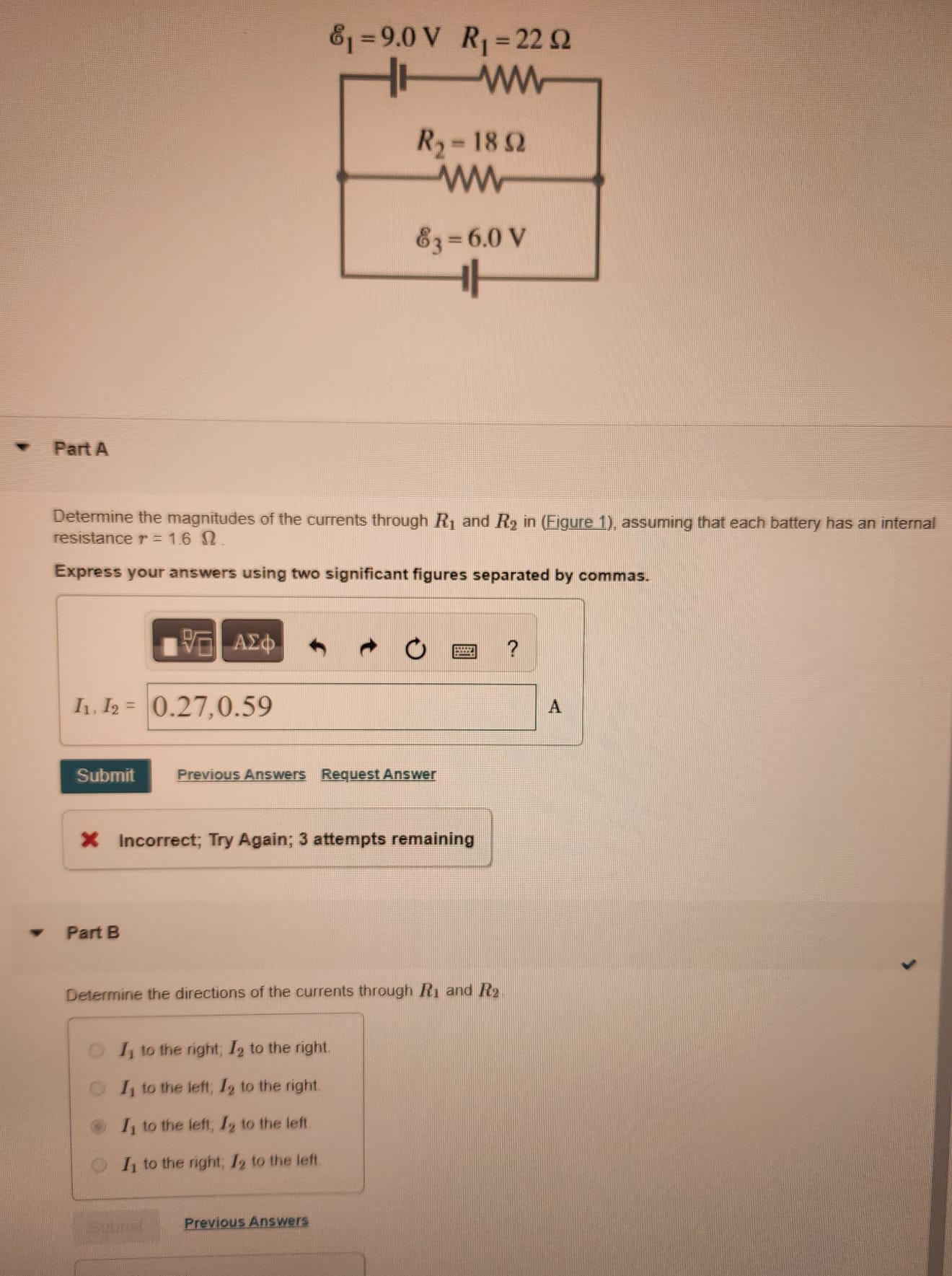 Solved Determine the magnitudes of the currents through R1 | Chegg.com