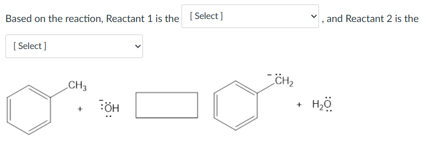 Based on the reaction, Reactant 1 is the , and | Chegg.com