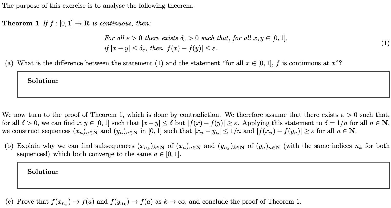 Solved The purpose of this exercise is to analyse the | Chegg.com