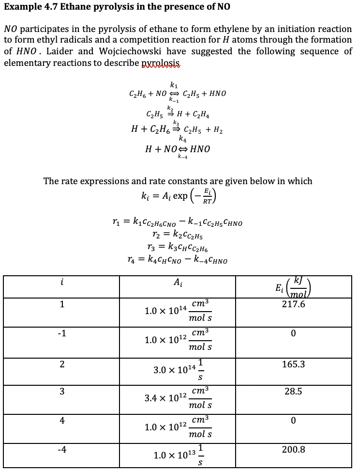 Exercise 5.5. Using QSSA to develop a simplified rate | Chegg.com