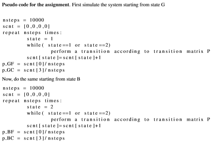 Using python and the given psudo code Directions: | Chegg.com
