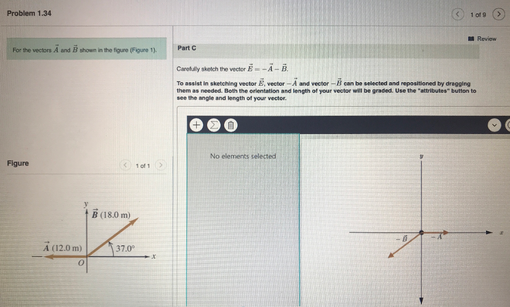 Solved Problem 1.34 1 of 9 > Review For the vectors A and B | Chegg.com