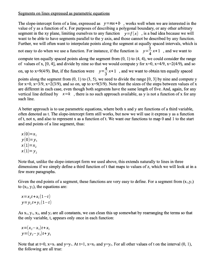 Solved Intersections of Two-Dimensional Line Segments | Chegg.com