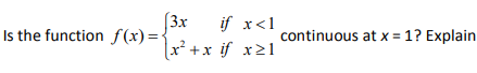Solved 3x if x