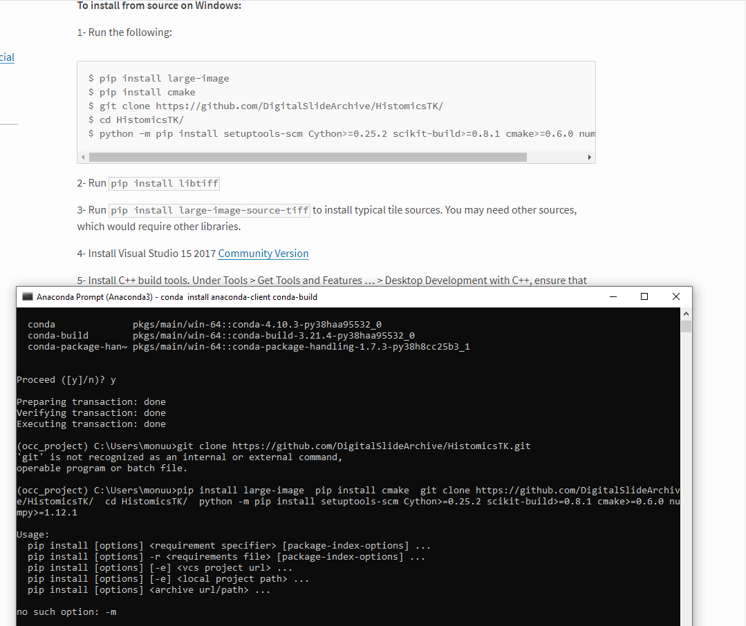 Solved No such option: -m when I run the code above on conda | Chegg.com