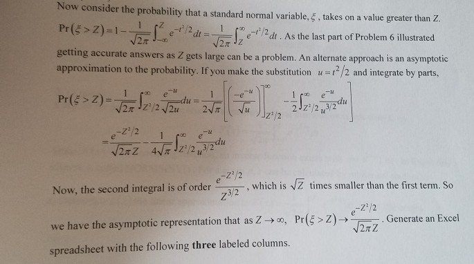 Now consider the probability that a standard normal | Chegg.com