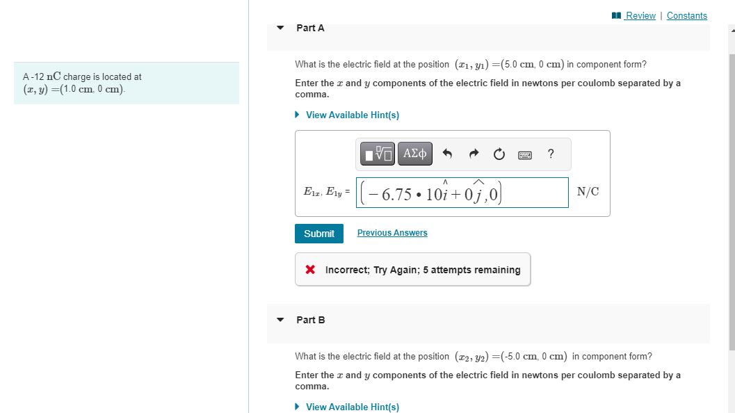 Solved A −12nC charge is located at (x,y)=(1.0 cm,0 cm). | Chegg.com