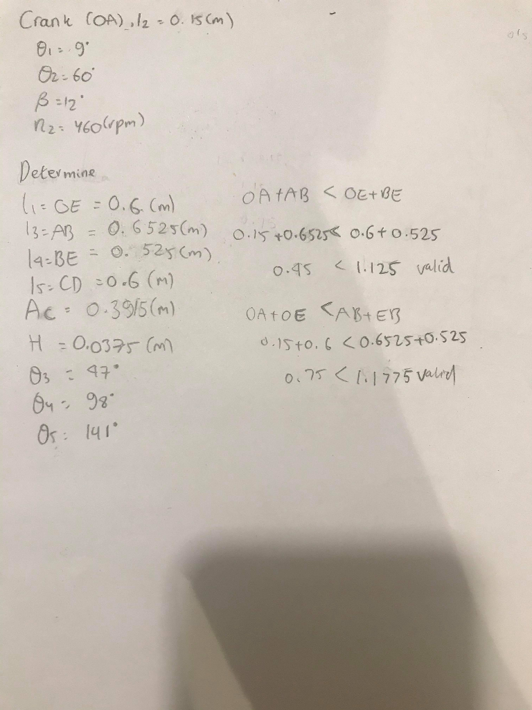 Determine linear and angular velocities by graphical | Chegg.com