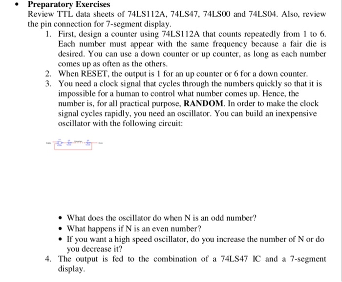 Solved Preparatory Exercises Review TTL data sheets of | Chegg.com