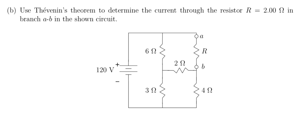 Solved 4. (a) Use Thévenin's theorem to determine the | Chegg.com